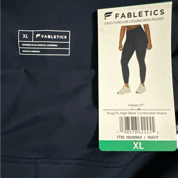 Fabletics | Pants & Jumpsuits | Fabletics Navy Oasis Pureluxe Leggings ...